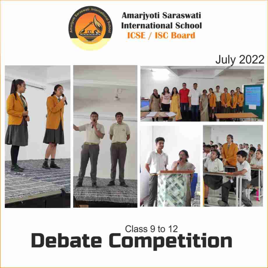 Debate Competition - July 2022 - Amar Jyoti Saraswati International School